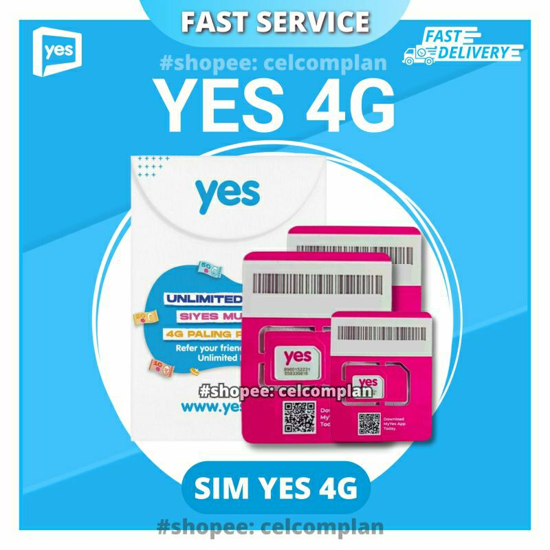 SIMKAD YES PREPAID UNLIMITED DATA 5G | Shopee Malaysia