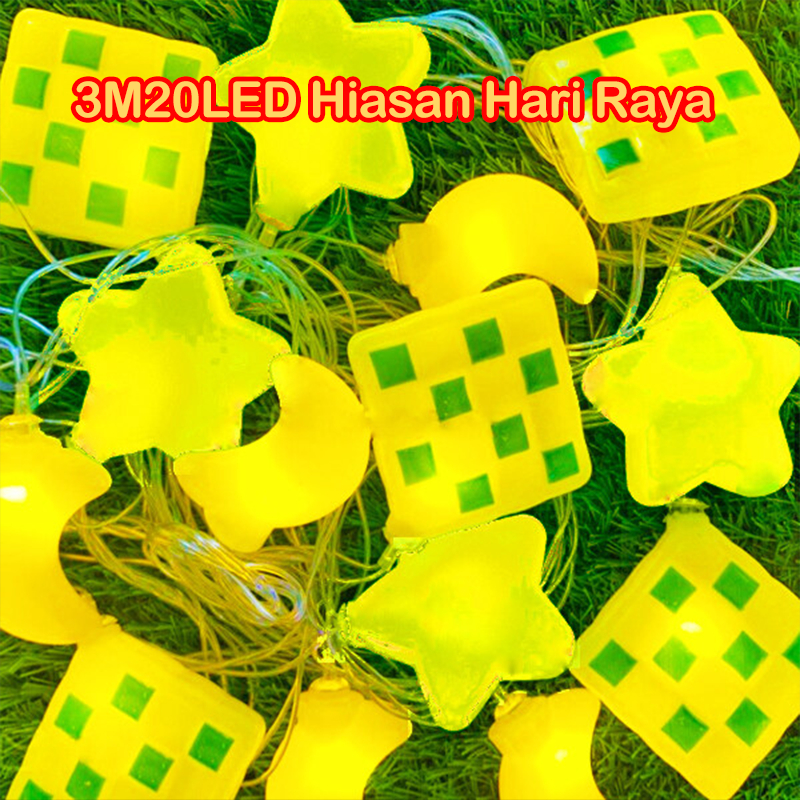 🌙 Lampu Raya 3M 20LED LED Fairy Light LED Warm Light Lampu LED Hari ...