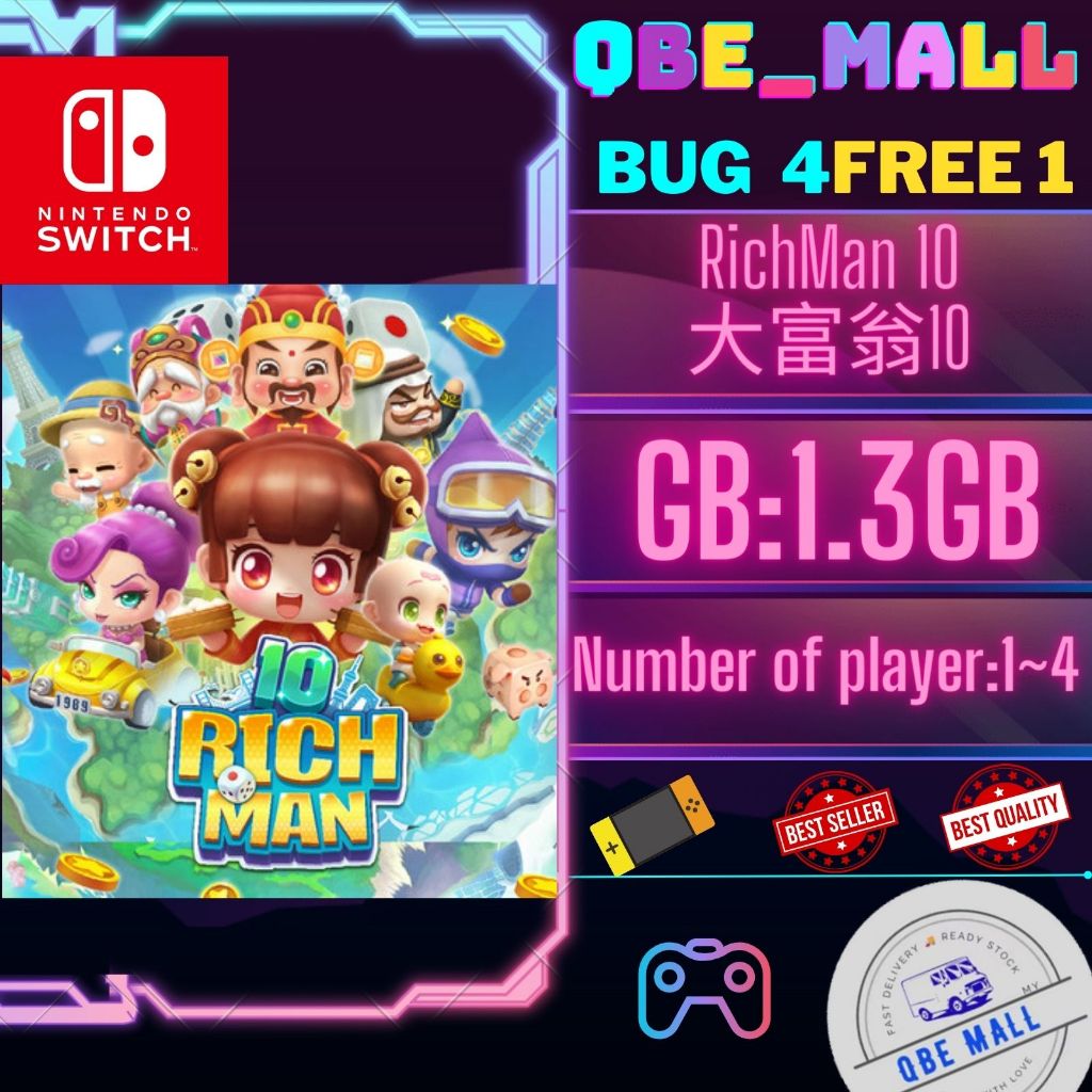 RichMan 10 大富翁10 (Nintendo switch) DigitalDownload | Shopee Malaysia