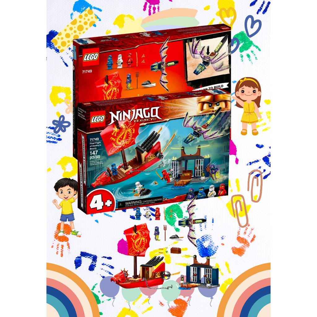Ready original LEGO NINJAGO 71749 Final Flight of Destiny’s Bounty (147 ...
