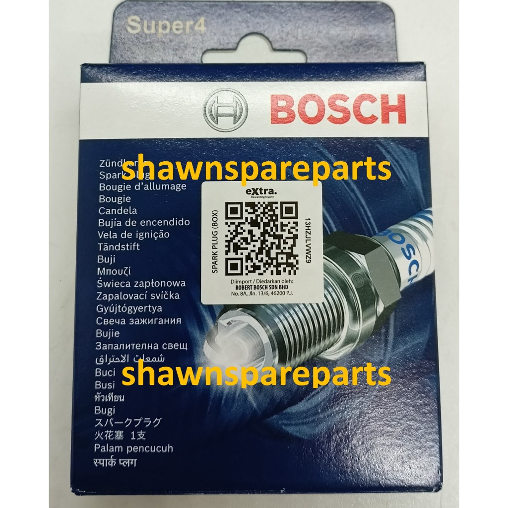 BOSCH SUPER 4 FR78X Spark Plug - Honda Civic SR4 EG SO4 EK EJ / City ...