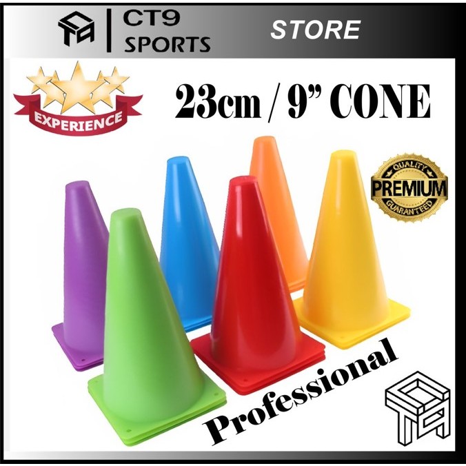 【LUXURY】 2024 Football 23cm 9Inch Marker Cone Skittle Soccer Football ...