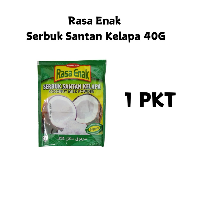 [READY STOCK] Rasa Enak Serbuk Santan Kelapa Coconut Milk Powder 40g ...