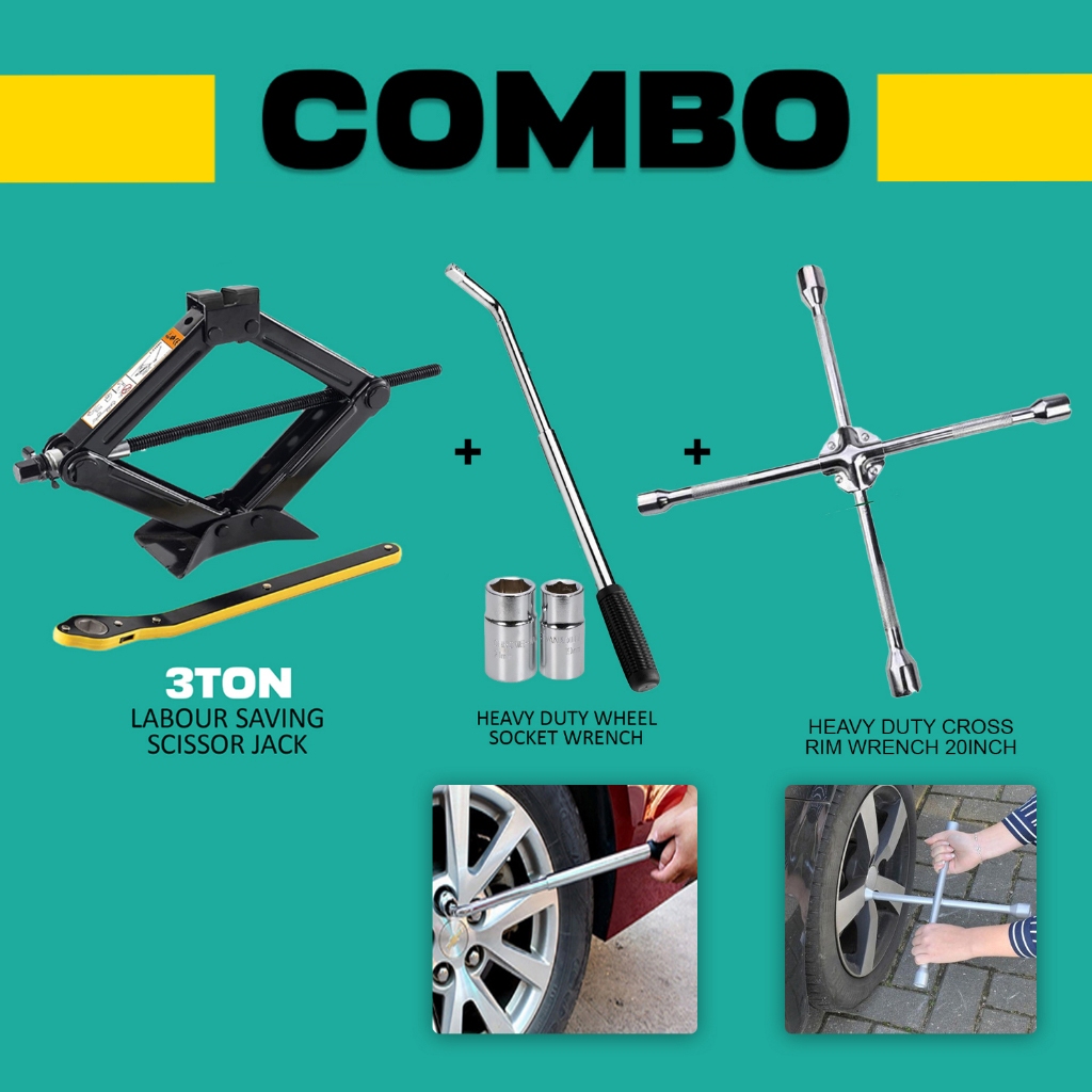 Manual Scissors Jack Car Heavy Duty Car Jack Kereta Jack Tayar Jek ...