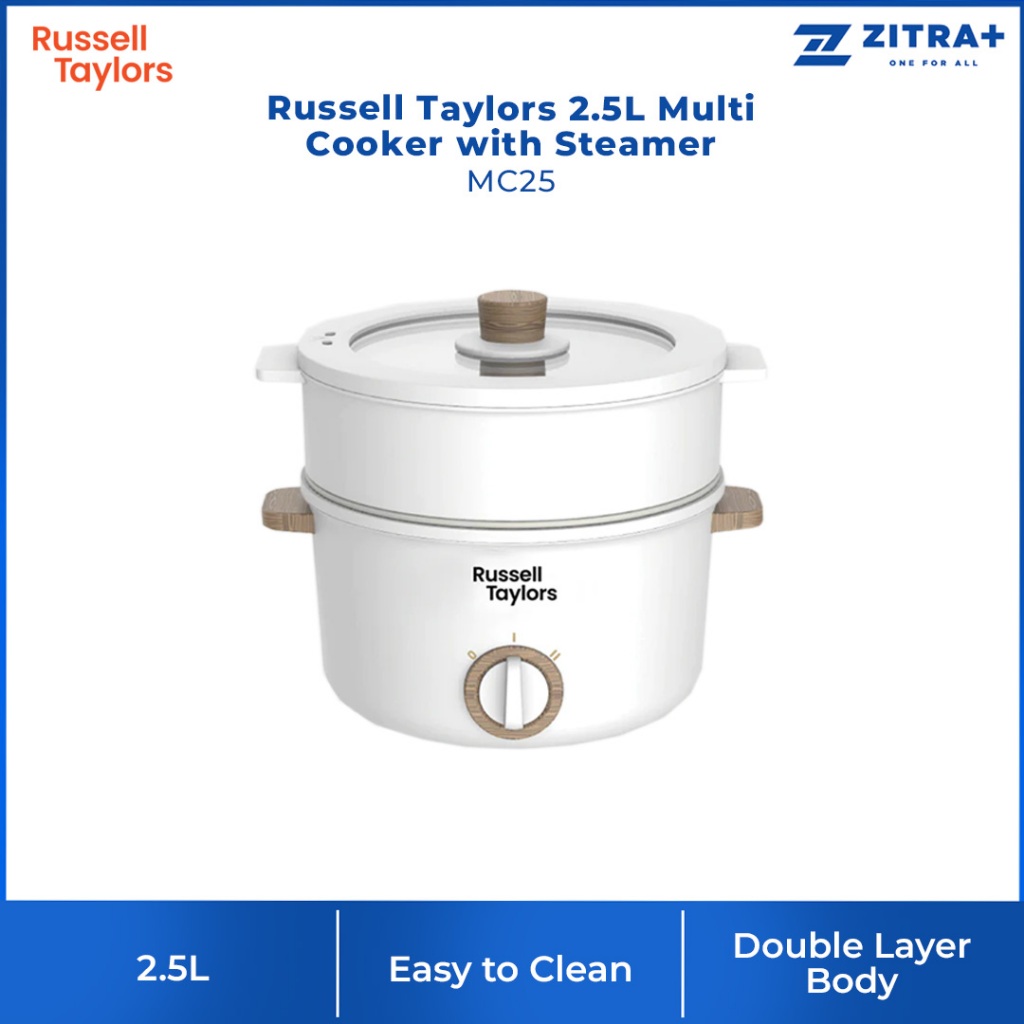 Russell Taylors 2.5L Multi Cooker with Steamer MC25 | 730W Power | All ...