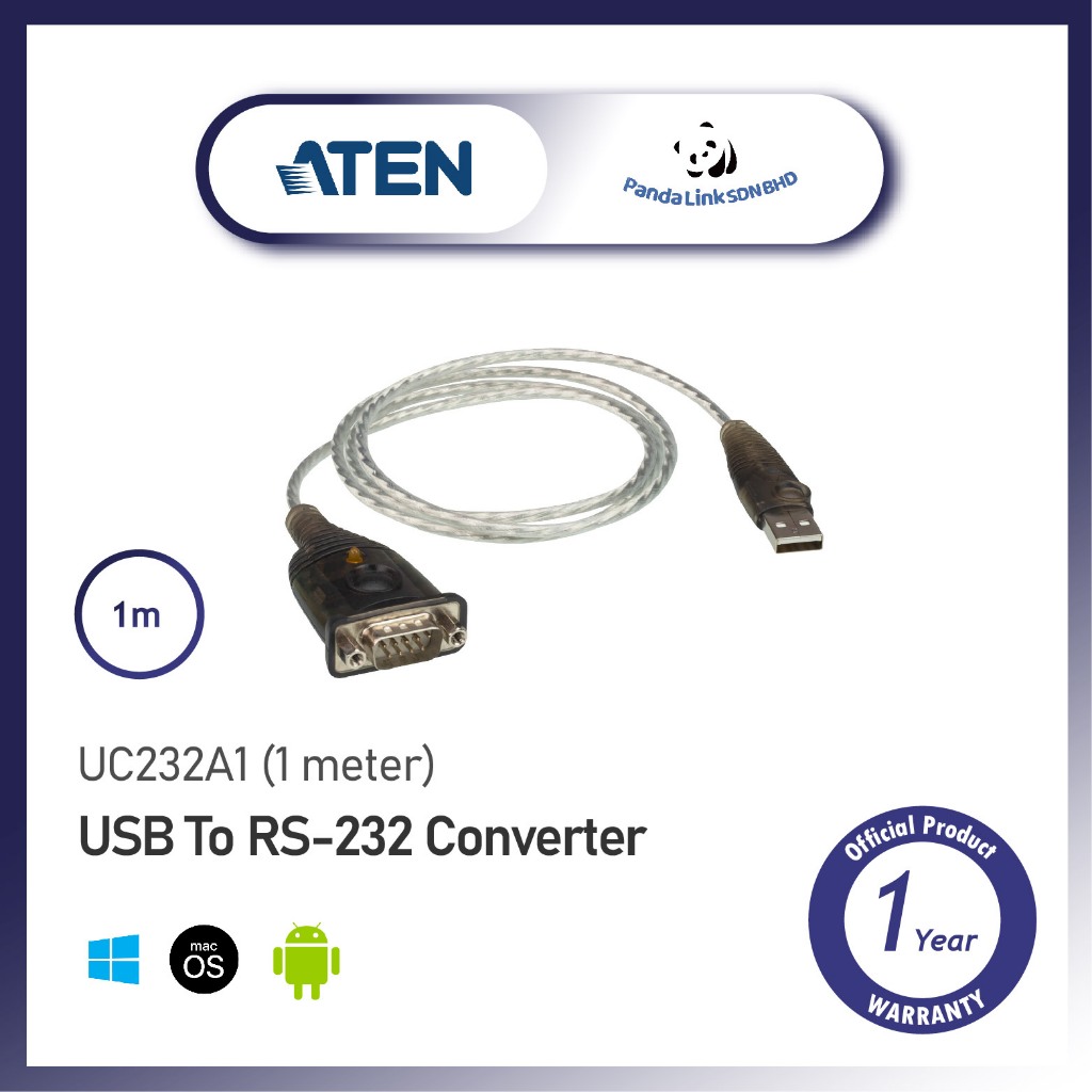 ATEN UC232A1 USB to RS-232 Converter (1M) | Shopee Malaysia