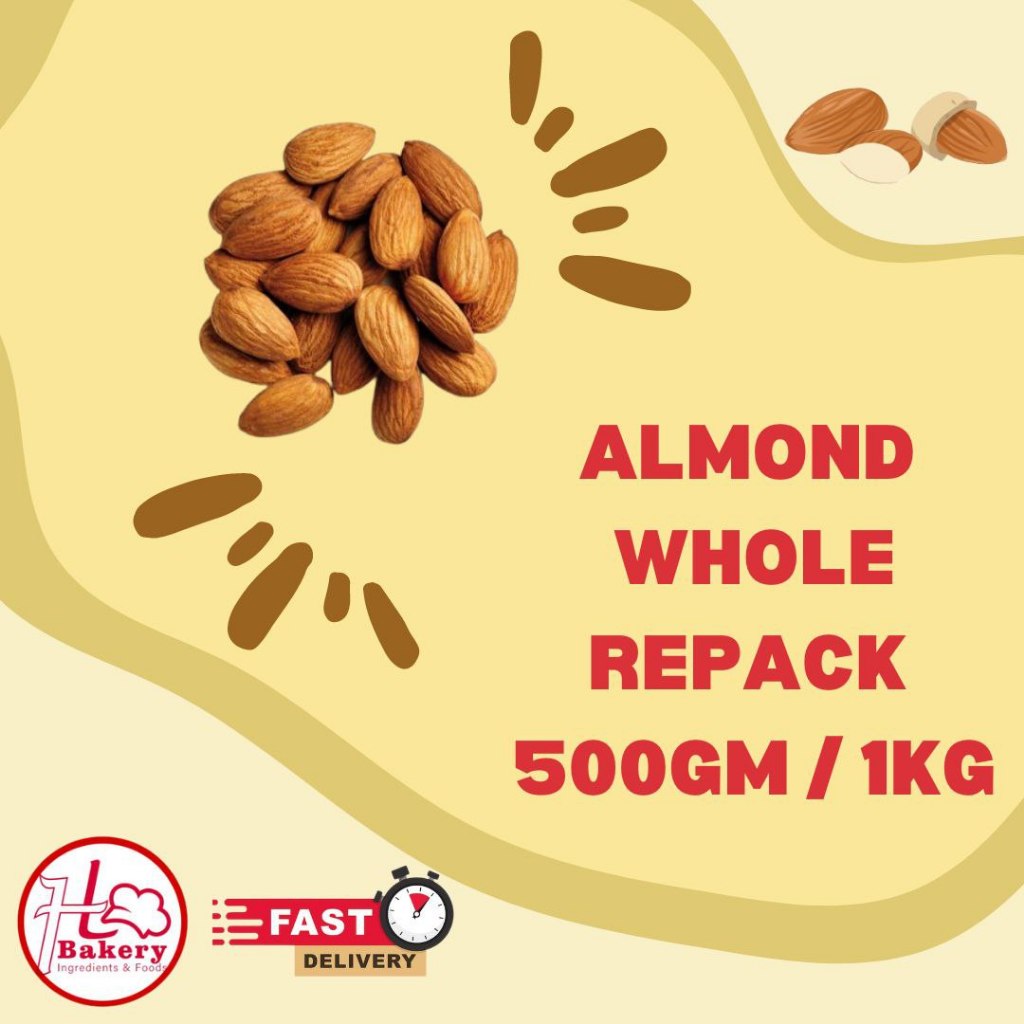 ALMOND WHOLE / NIBS / STRIP / FLAKE 500GM / 1KG | Shopee Malaysia