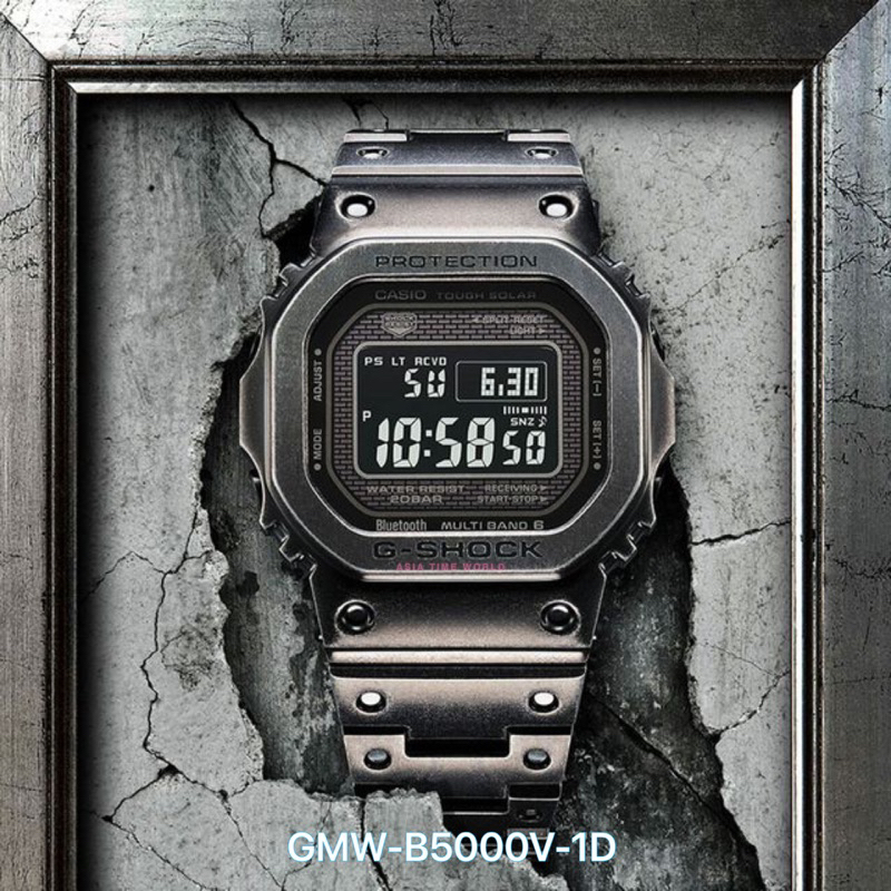 [Official Marco] GSHOCK GMW-B5000V-1D Vintage Black Full Metal Digital ...