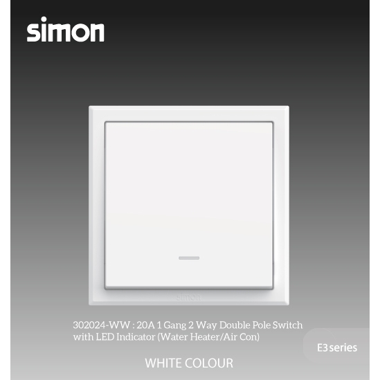 Simon E3 Series Switch / Switches & Socket Outlet (WHITE,SILVER AND ...