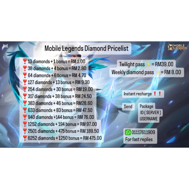 Mobile Legends Diamond Package D | Shopee Malaysia
