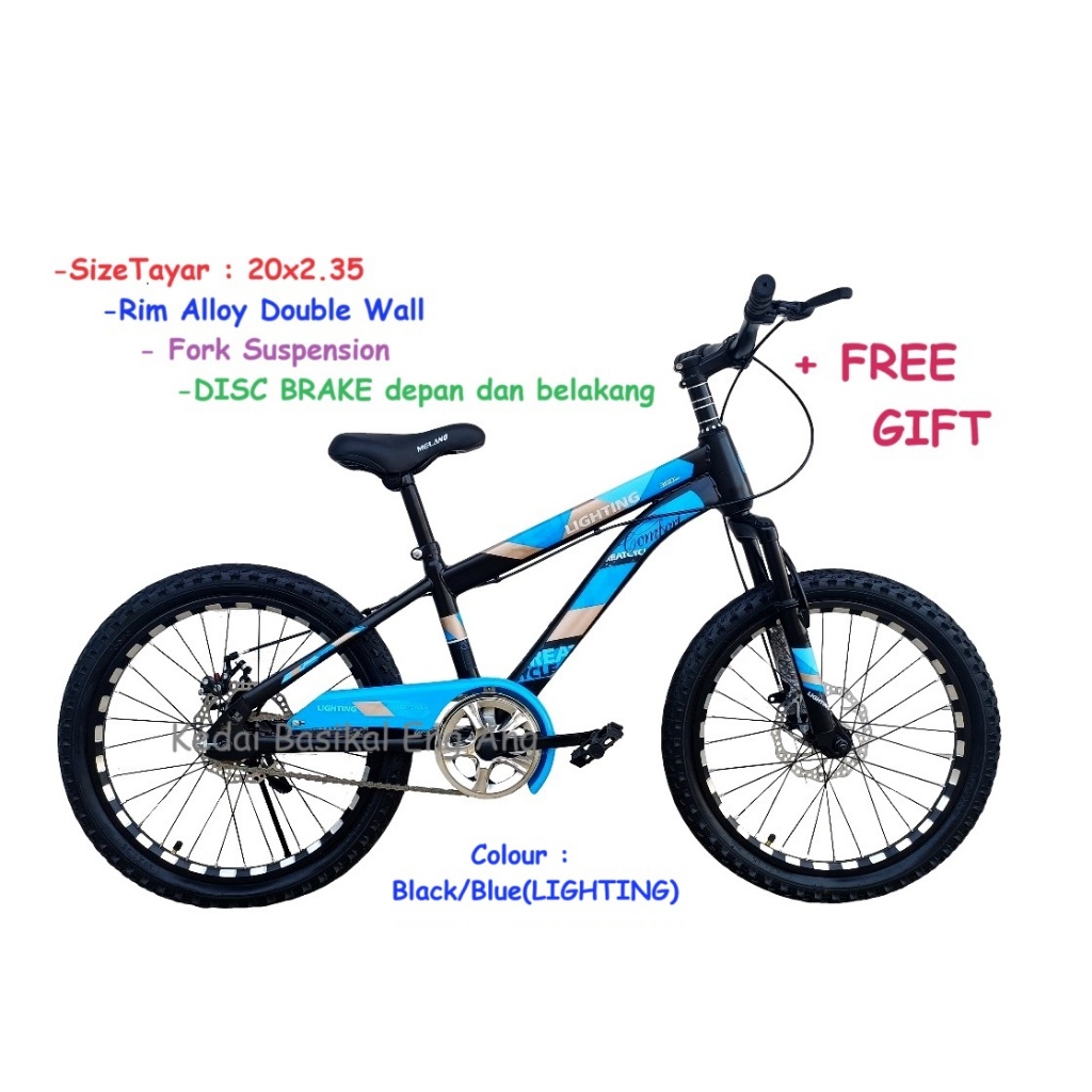 Basikal size 20" MX SPORT , LIGHTING Tayar lebih LEBAR sesuai untuk ...