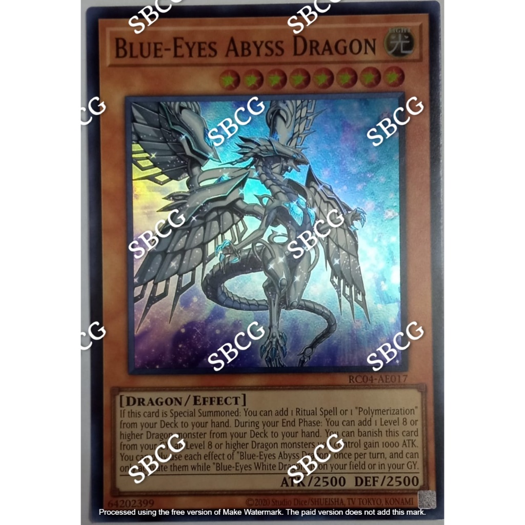 Rarity Collection Quarter Century Edition "Blue-Eyes Abyss Dragon" ( RC04-AE017 ) | Shopee Malaysia