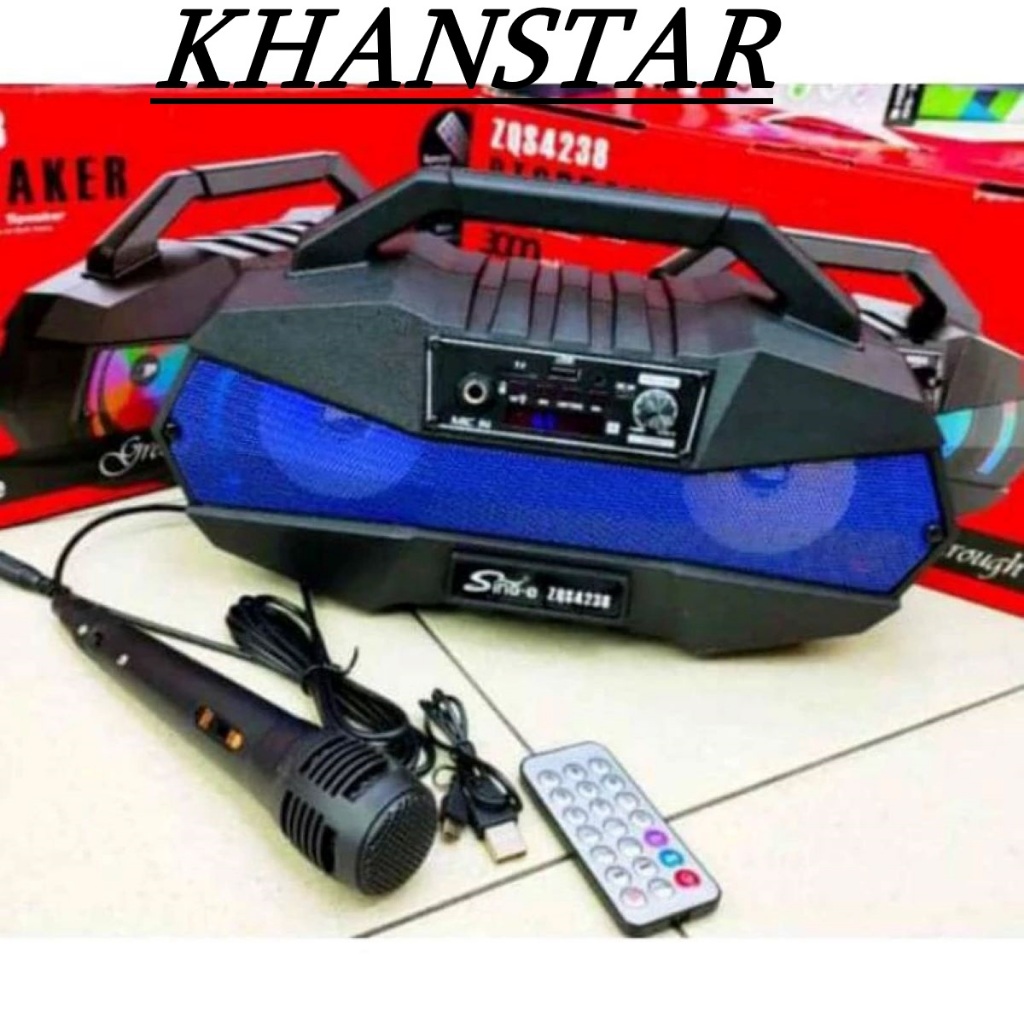 BT SPEAKER ZQS-4238 WIRELESS BLUETOOTH SPEAKER WITH KARAOKE FM | Shopee Malaysia