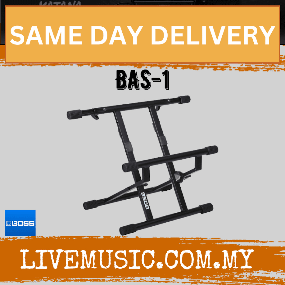 Boss BAS-1 Amplifier Stand with Tilt Back Design and Telescoping Amp ...