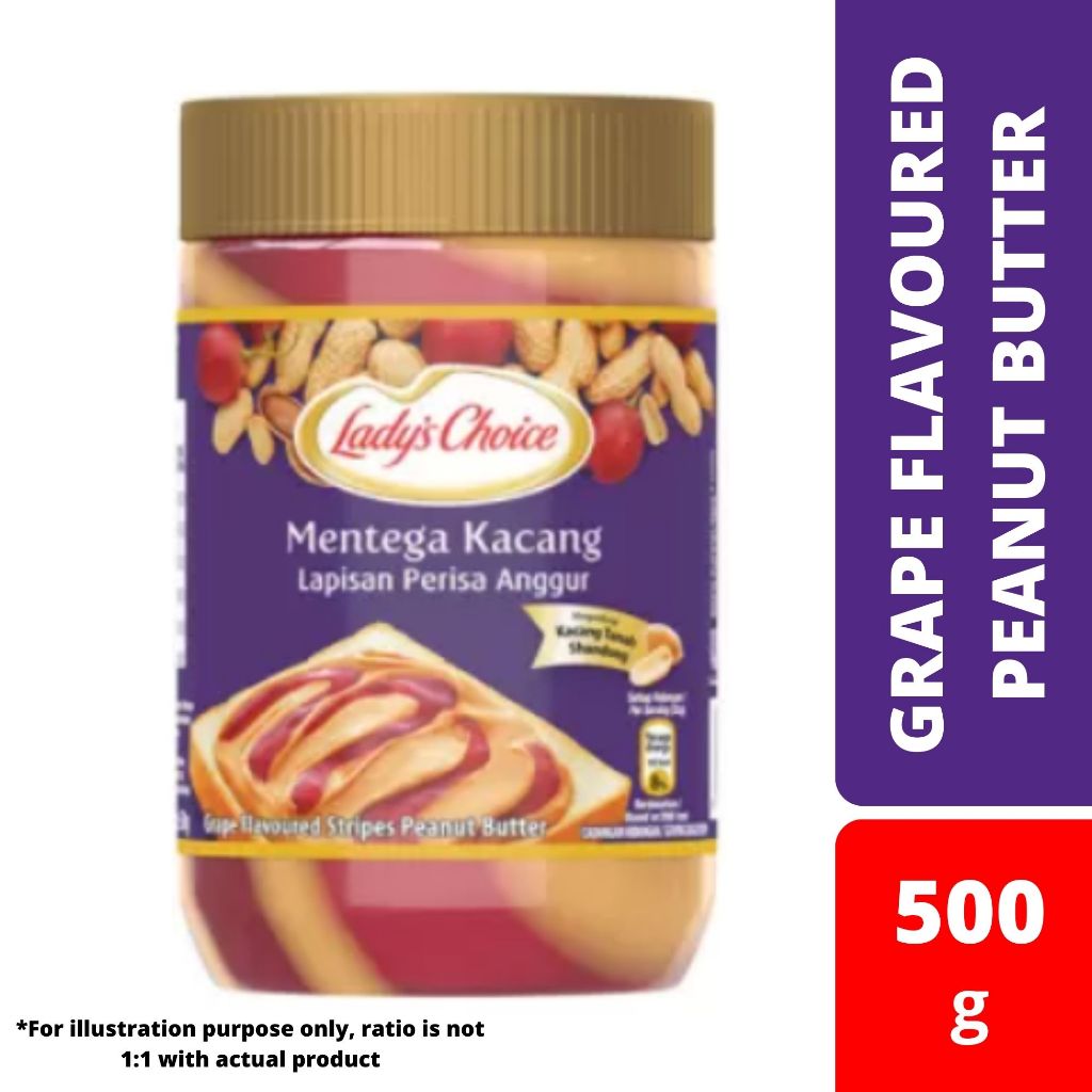 Lady's Choice Grape Flavoured Peanut Butter 500g | Shopee Malaysia