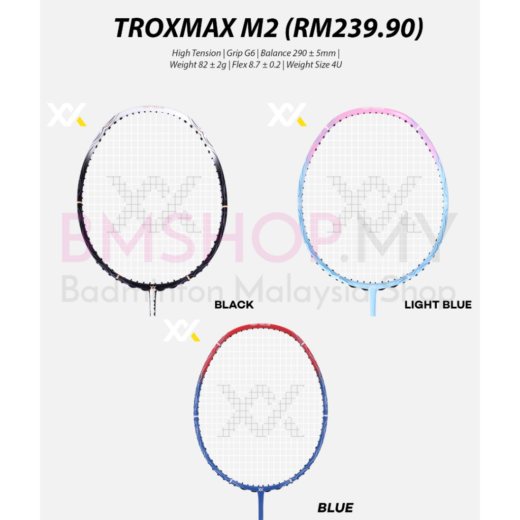 MAXX Racket Troxmax M2 (Free Stringing Service, Free String Yonex ...