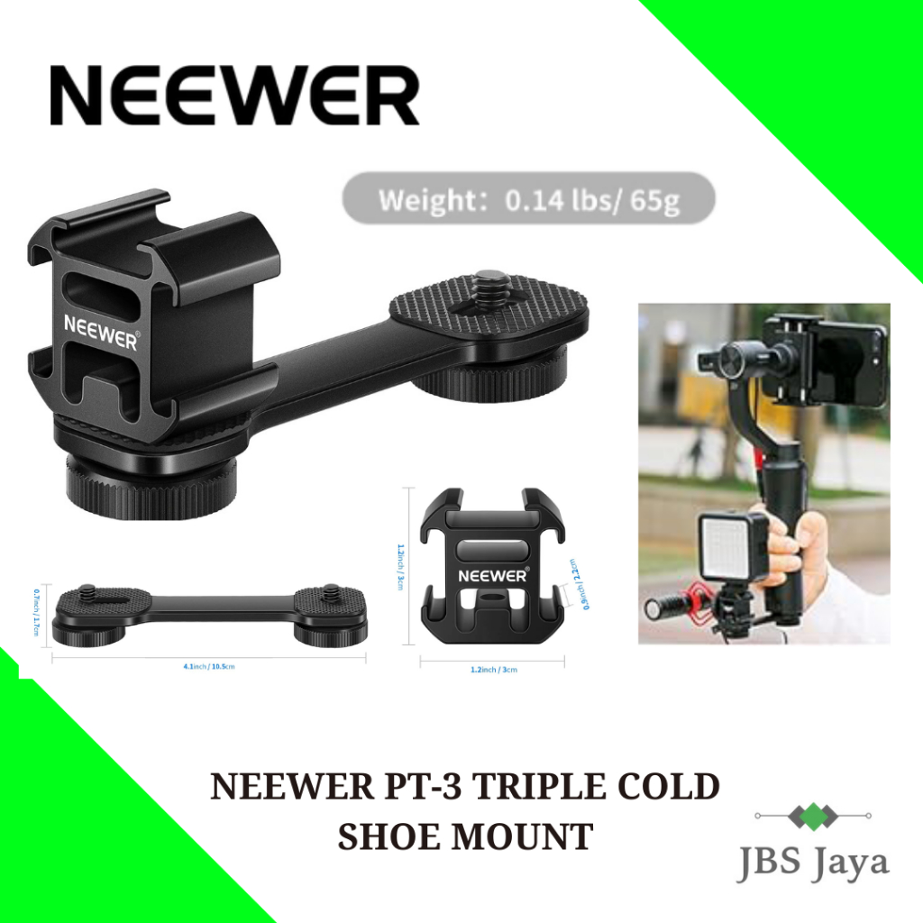 NEEWER Triple Hot Shoe Base Mount Adapter Extend Holder | Shopee Malaysia