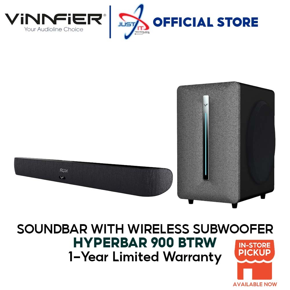 Vinnfier Hyperbar 900 BTRW Soundbar With Wireless Subwoofer | Shopee ...