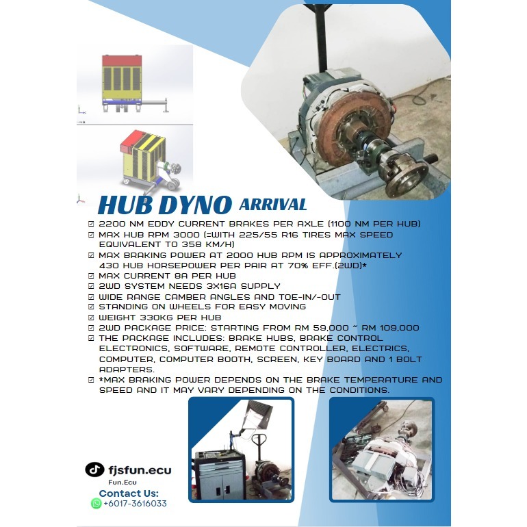 Fun Hub Dyno Car Manual 2W 4W spec/Hub Dyno utk Kereta pilih spec mana ...