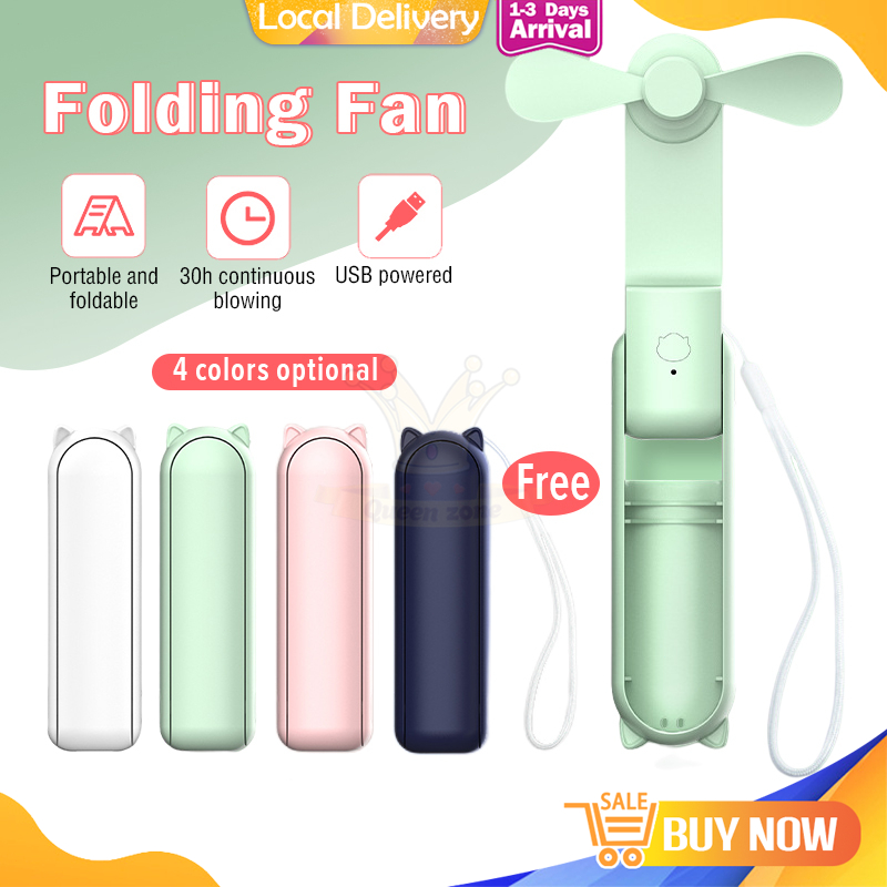 Mini Electric Fan Pocket Fan Multifunction Handheld Portable Outdoor ...