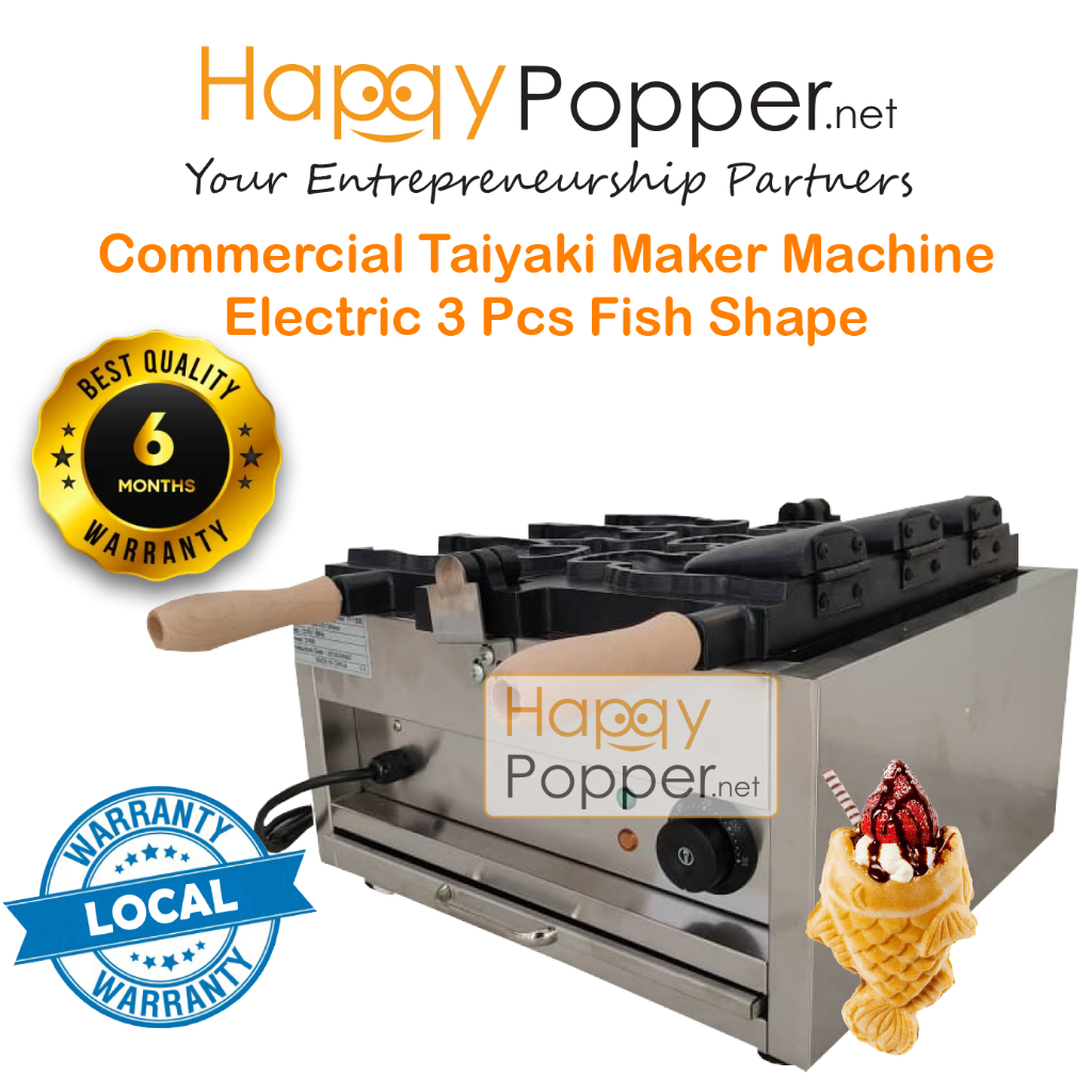 Happypopper Commercial Electric Taiyaki Ice Cream Fish Big Fish Shape ...