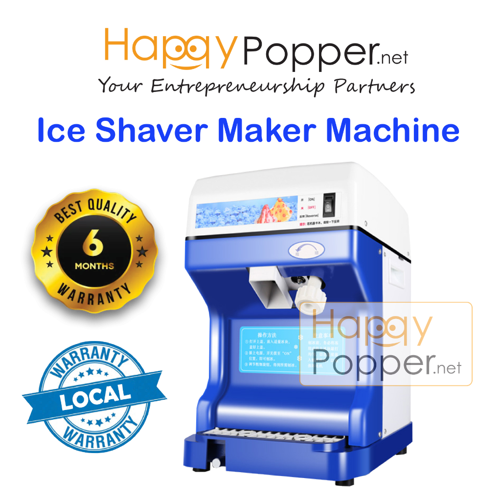HAPPYPOPPER Pengisar Ais Kacang Mesin Commercial Ice Crusher Shave ...