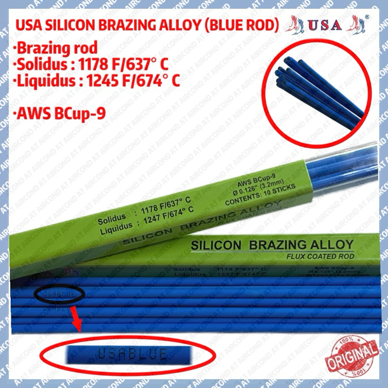 (1Pcs) USA SILICON BRAZING ALLOY (BLUE ROD) | Shopee Malaysia