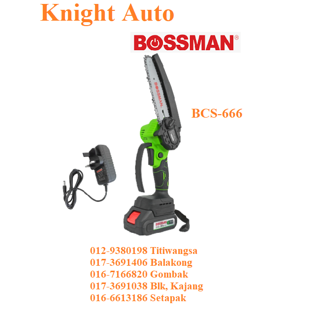 BOSSMAN CORDLESS CHAINSAW (BCS-77-BARE MACHINE) (BCS-666) | Shopee Malaysia