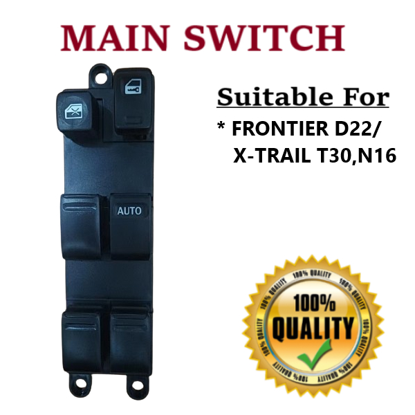 NISSAN FRONTIVER D22/ X-TRAIL T30,N16 POWER WINDOW MAIN SWITCH Suis ...