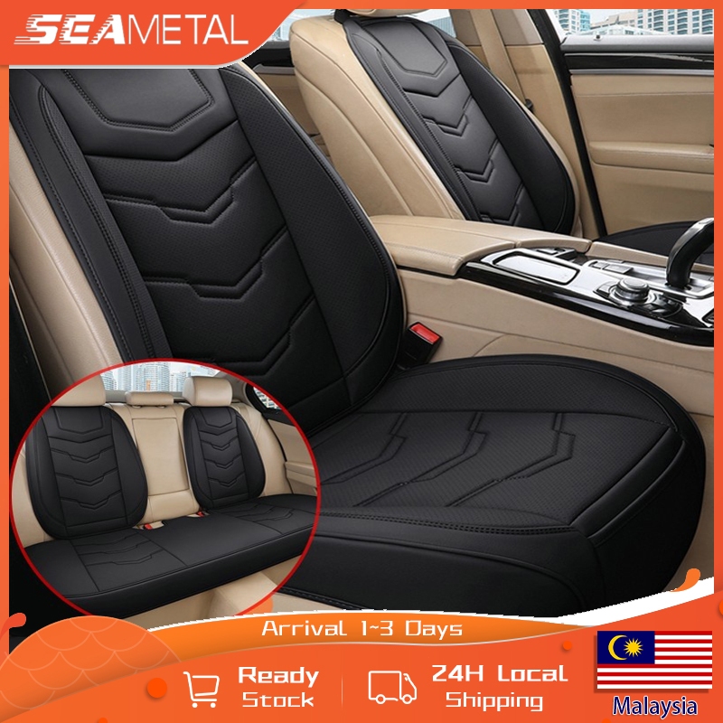 Seametal Car Seat Cover Breathable Leather Soft Five Seat Surround