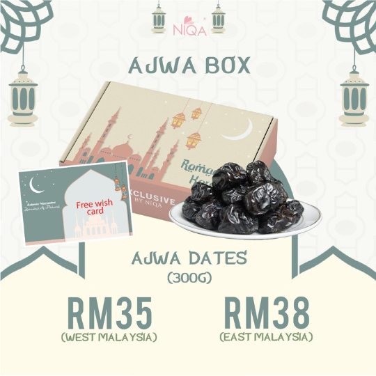 KURMA AJWA 300G EXCLUSIVE BY NIQA + FREE Wish Card | Shopee Malaysia