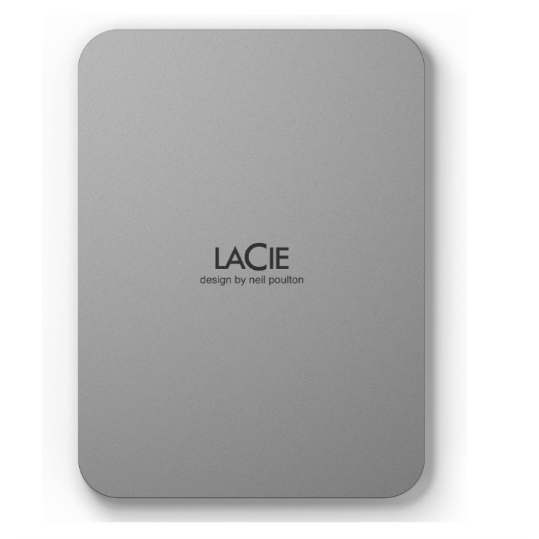 LaCie Mobile Drive V2 USB-C With Rescue External Hard Drive Portable 2.5" HDD(Moon Silver) - 1TB ...