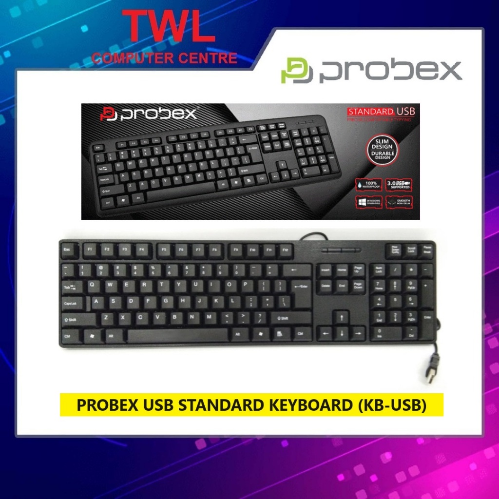 PROBEX USB STANDARD KEYBOARD (KB-USB) | Shopee Malaysia