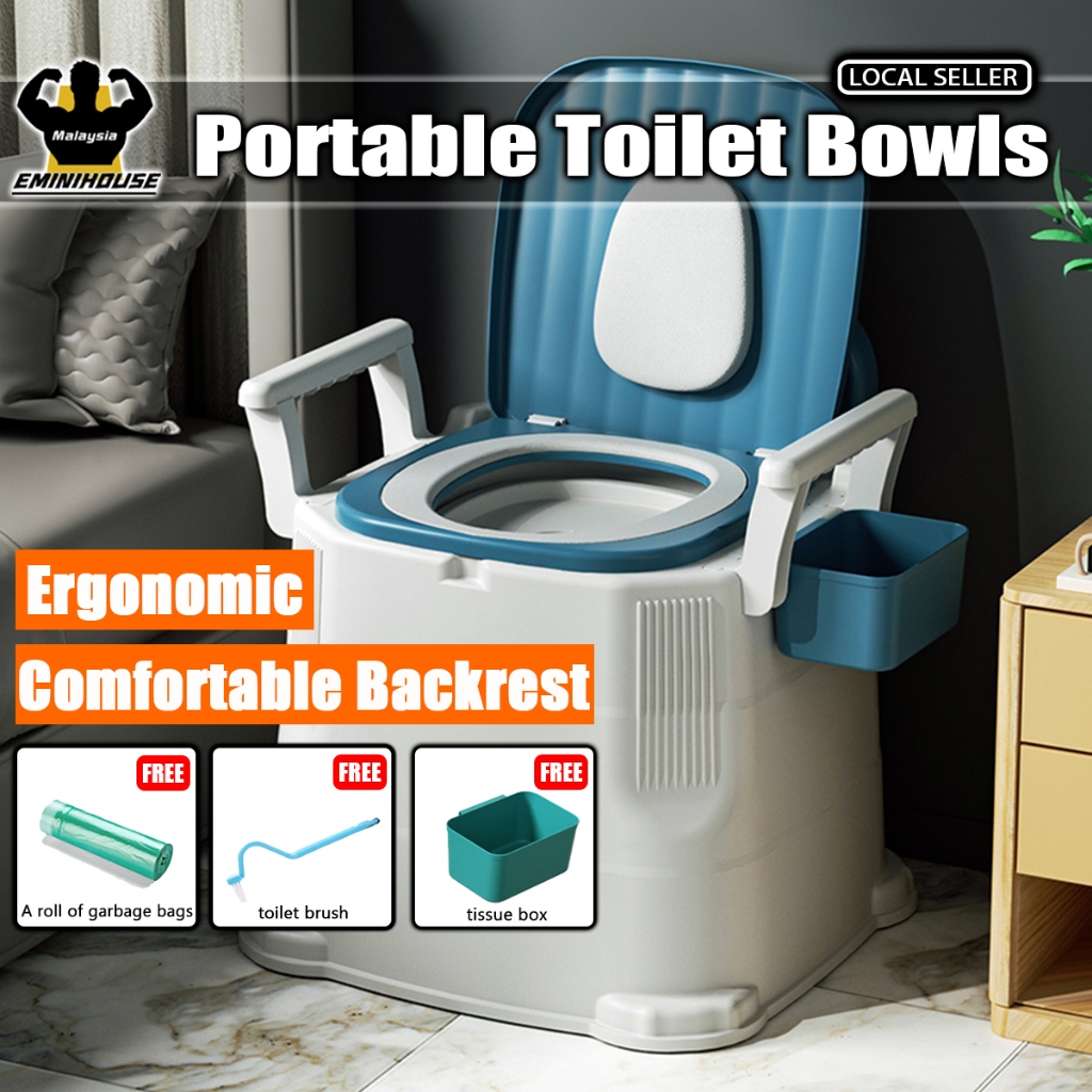 Portable Toilet Bowl Elderly Pregnant Women Adult Indoor Room Commode ...