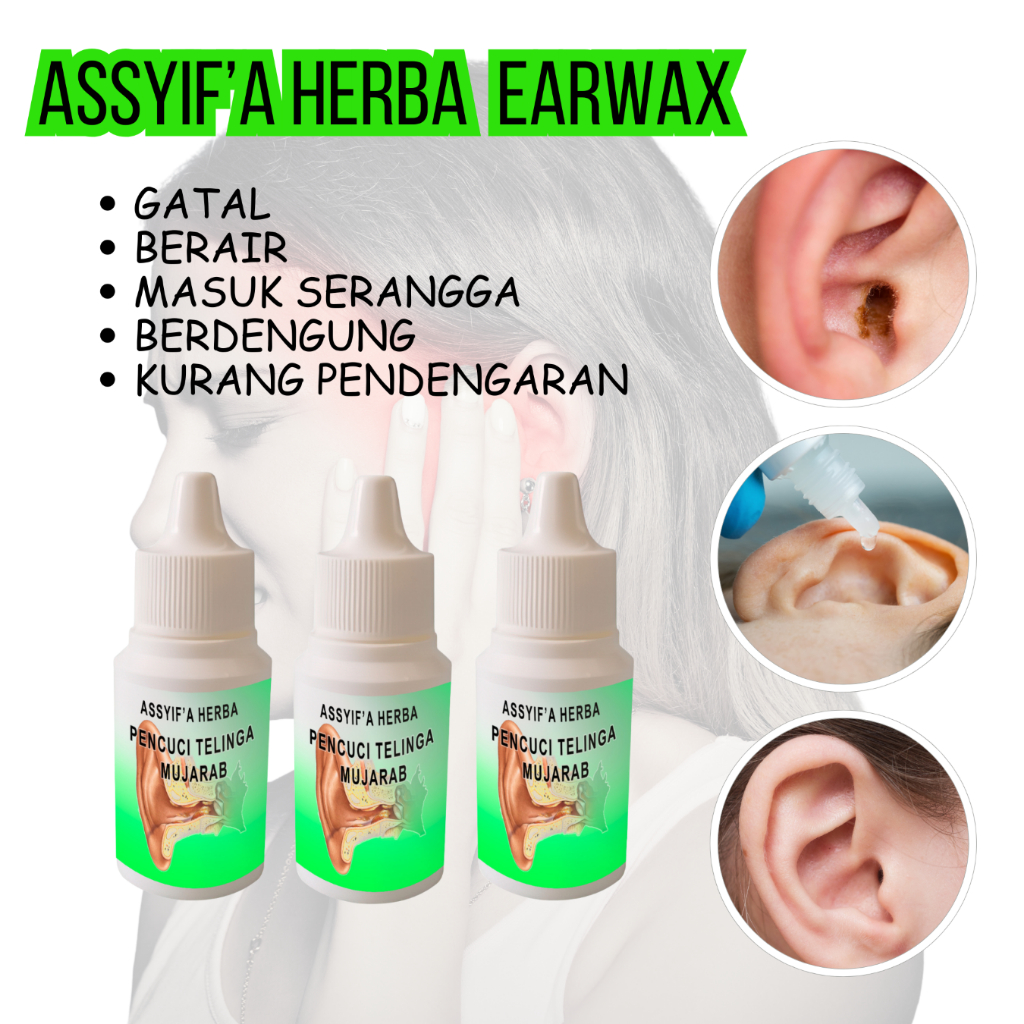 💯% Original Pencuci Telinga Mujarab Earwax Cleanser Remover Ubat ...