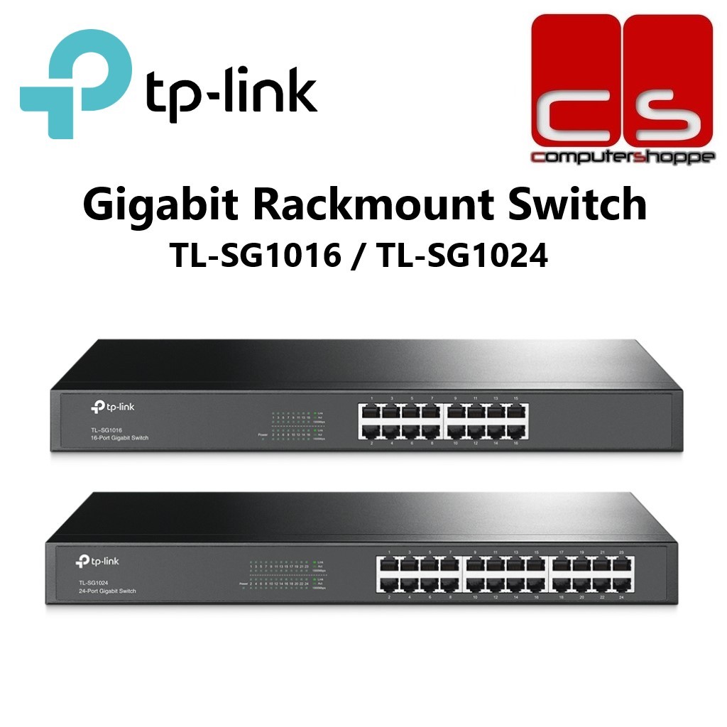 TP-Link 16 / 24-Port Gigabit Rackmount Switch - TL-SG1016 / TL-SG1024 ...