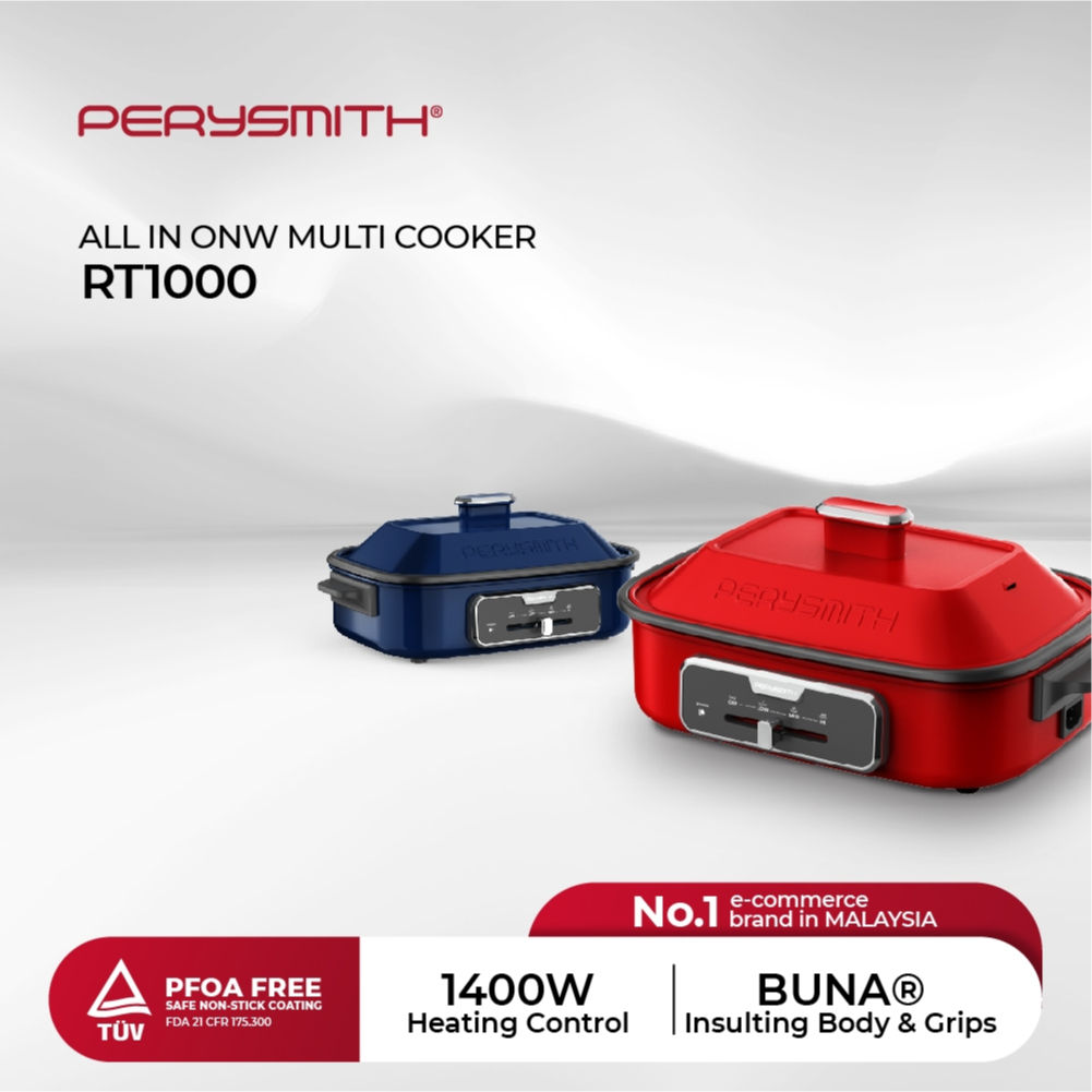 PerySmith All-In-One Multi Cooker Retro Series RT1000 | Shopee Malaysia