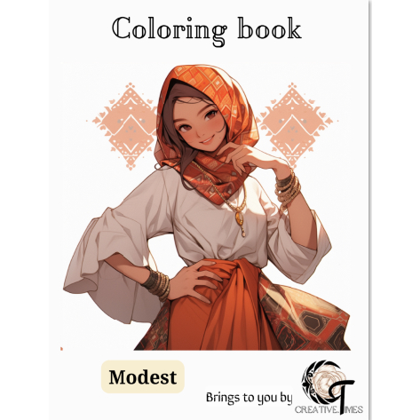 Coloring pages Ladies Series - Modest -15 pages no repeat original ...