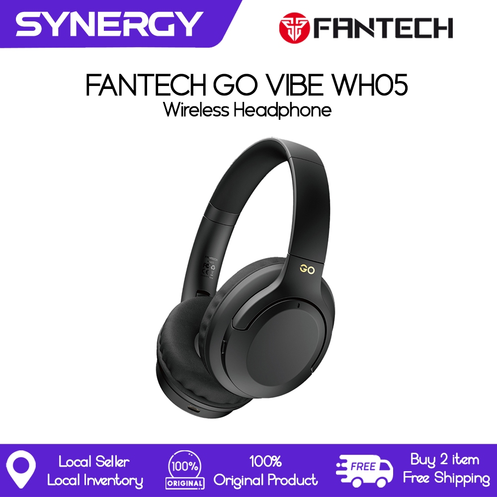 Fantech Wireless Headphone Go Vibe WH05 with Dual Connection, Up to 20 ...