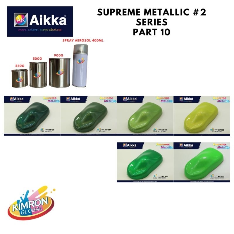 Aikka Paint [PART 10] Supreme Metallic #2 Series Car Paint Cat Kereta ...