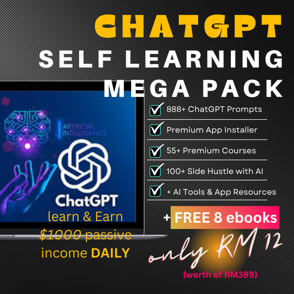 [ChatGPT Learning] ChatGPT Learning Mega Pack, All-In-One Toolbox, Software, AI Courses ...