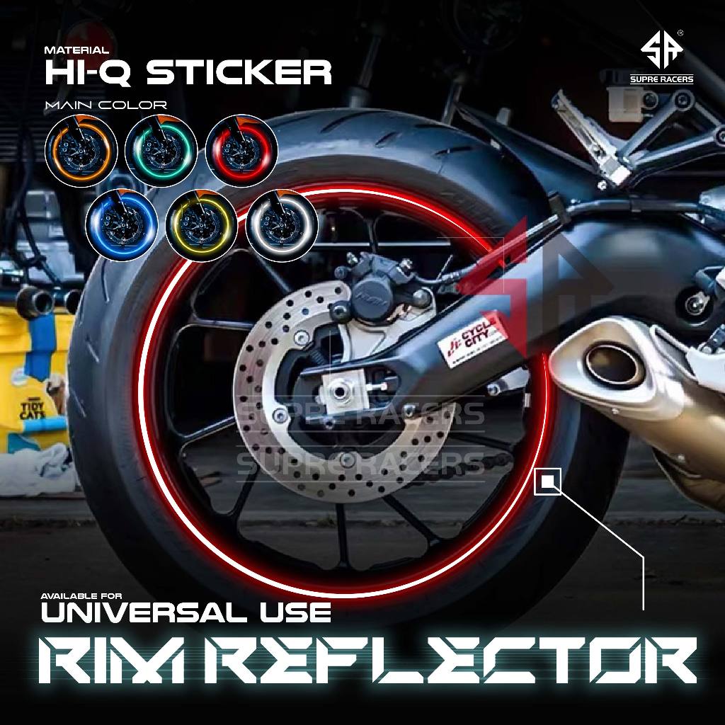 Universal Use I Sticker Sport Rim I 16PCS I Wheel Reflective Strips I ...