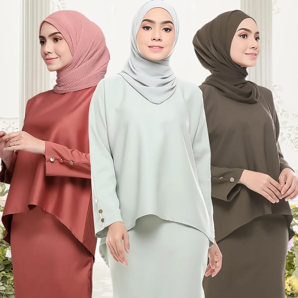 Baju kurung modren plain Baju Raya Set 2024 BASIC KURUNG MESRA WUDHUK ...