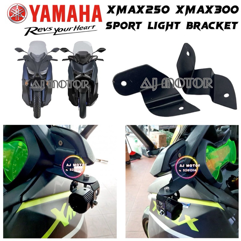 1SET-2PCS YAMAHA XMAX250 XMAX300 XMAX V1 SPORTLIGHT BRACKET SPORT SPOT ...