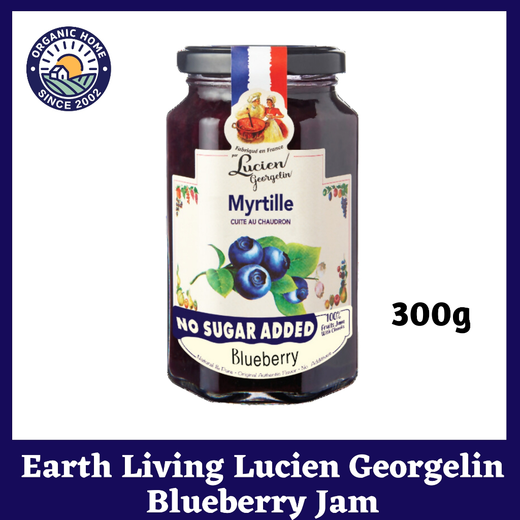 Earth Living Lucien Georgelin Blueberry Jam 300g (No Sugar Added ...