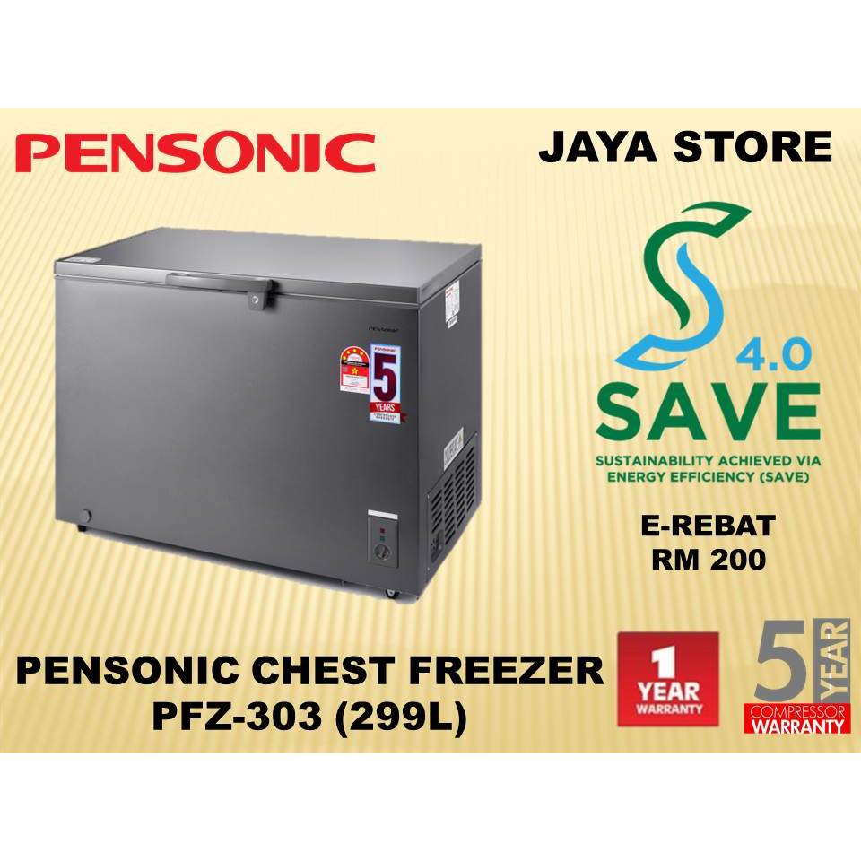 [SAVE 4.0]Pensonic Chest Freezer (299L) PFZ-303 Dual Function Chest ...