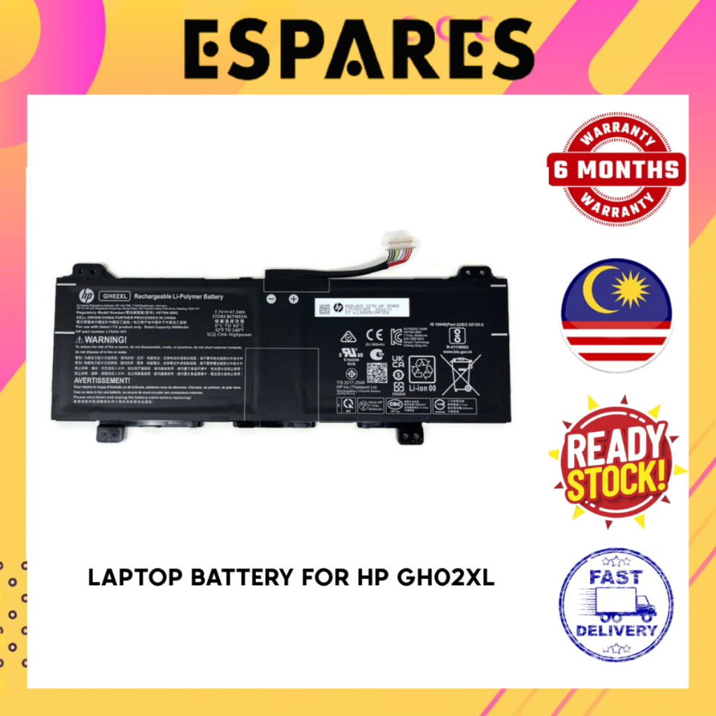 LAPTOP Battery for HP GH02XL L75783-006 HSTNN-DB9M GH02047XL-PL HSTNN ...