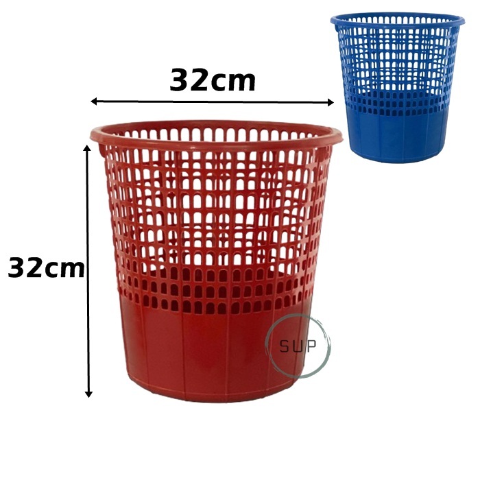Plastic Round Waste Paper Basket / Waste Dustbin / Bakul Kertas Plastik ...