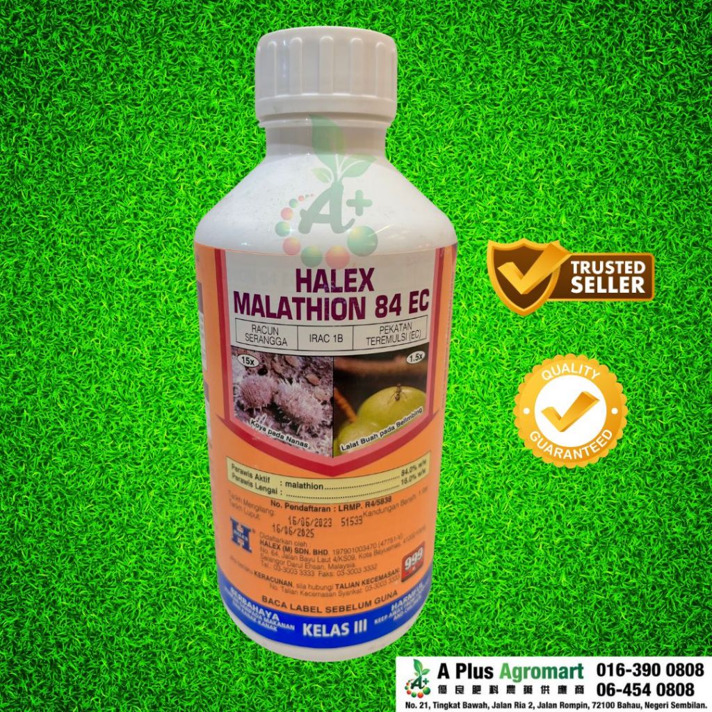 Racun Serangga Malathion 84% Halex Malathion 84e EC(1 liter) | Shopee ...