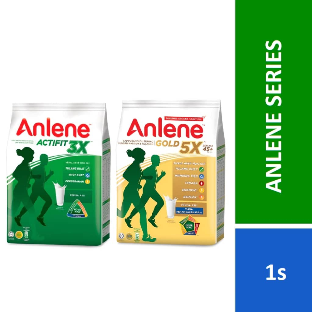 ANLENE Actifit 3X / Gold 5X High Calcium High Protein Plain Milk Powder ...